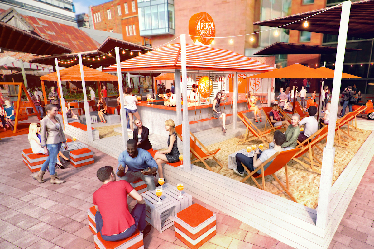 An Italian beach bar with spritzes arrives in the heart of Manchester ...